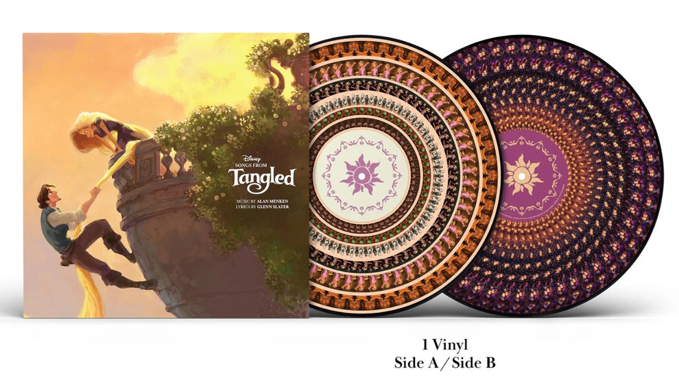 Songs From Tangled DISNEY MOVIE SOUNDTRACK MUSIC New Vinyl Zoetrope Pi ...